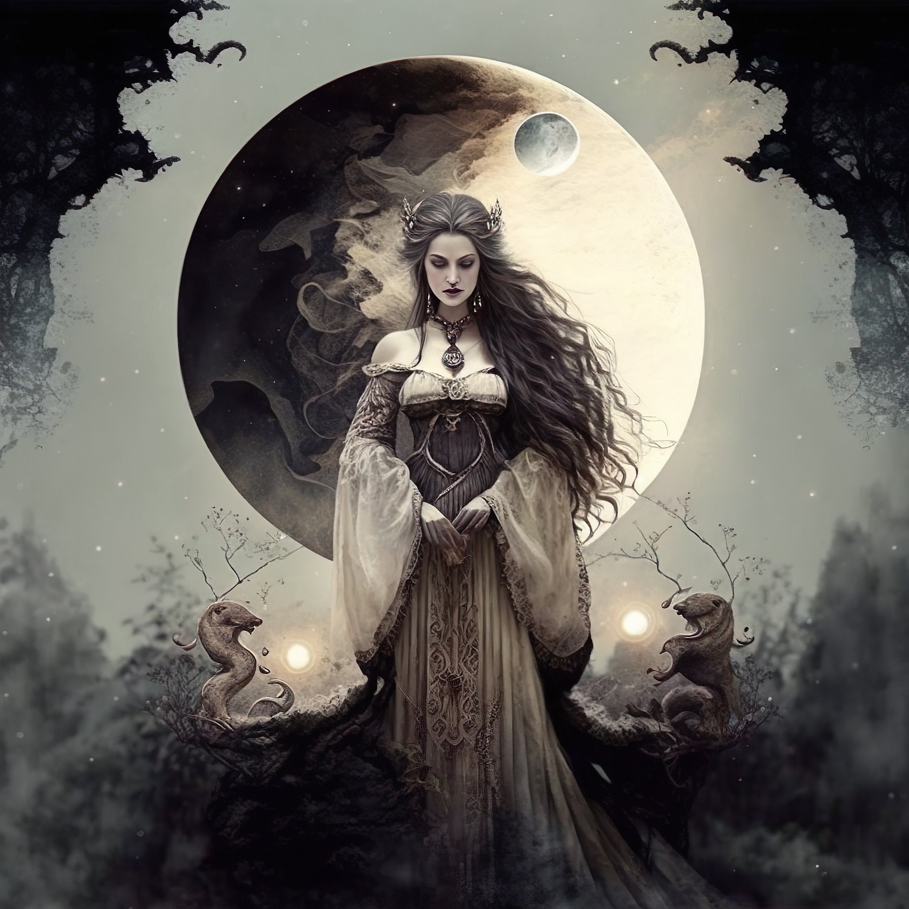 Wiccan Moon Goddess - Etsy