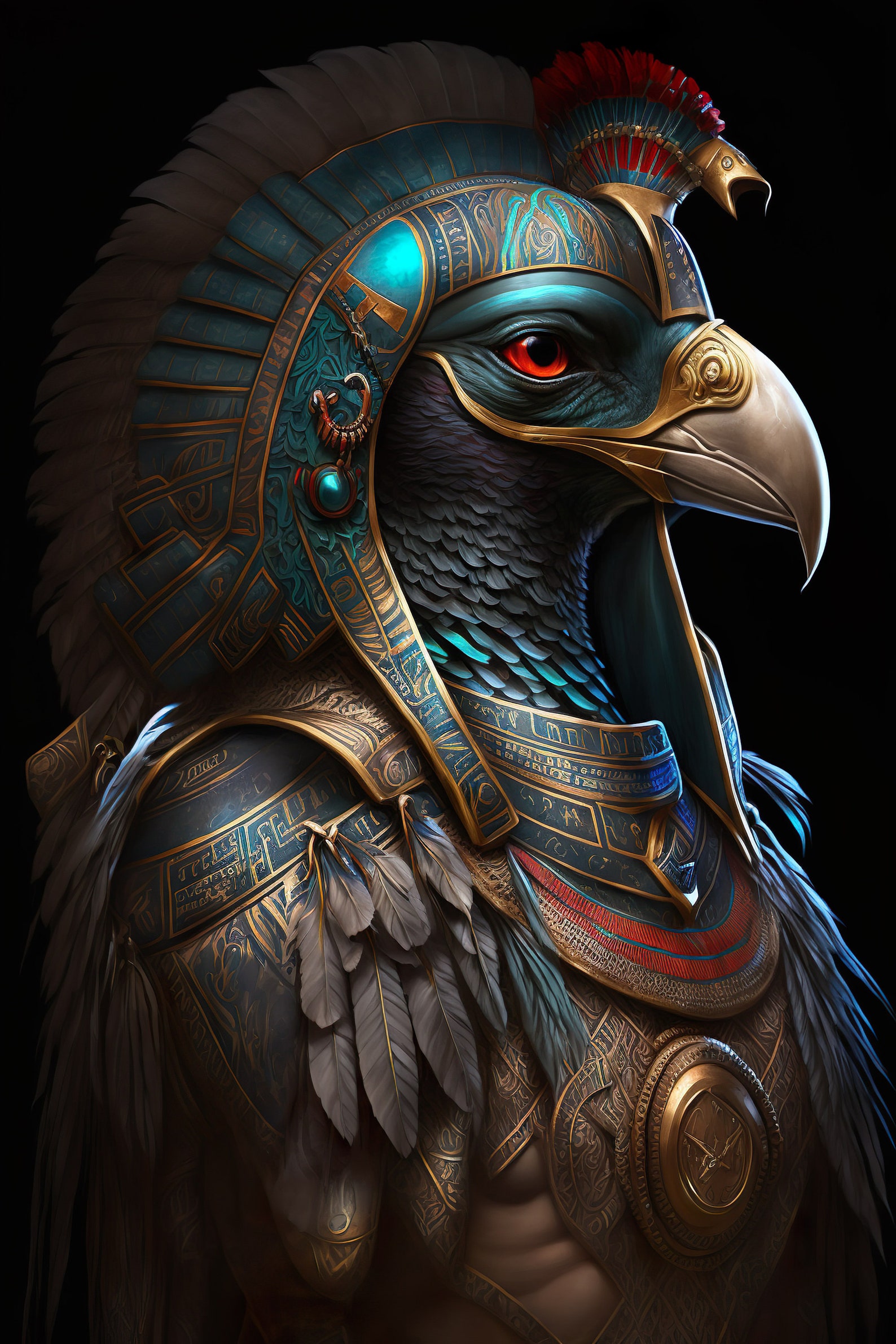 Egyptian Deity Horus Art 4k+ - Etsy