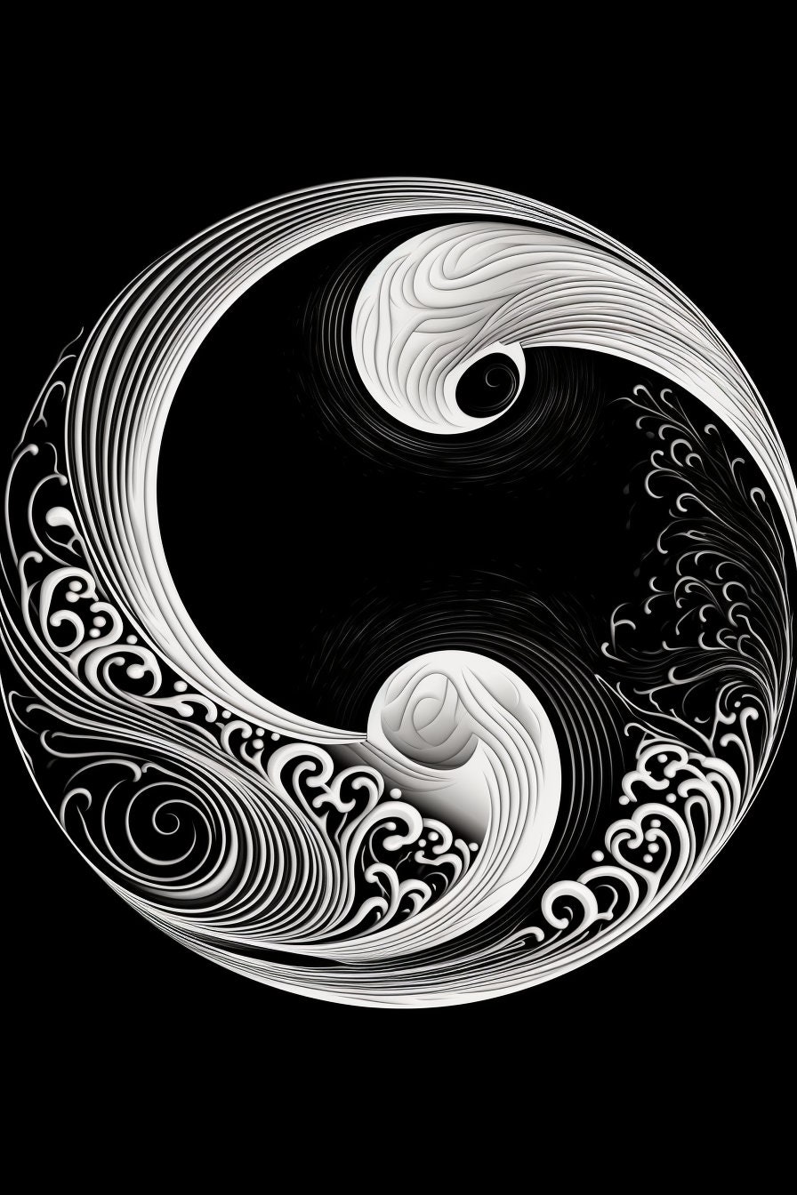 Yin and Yang Digital Art Collection - Etsy