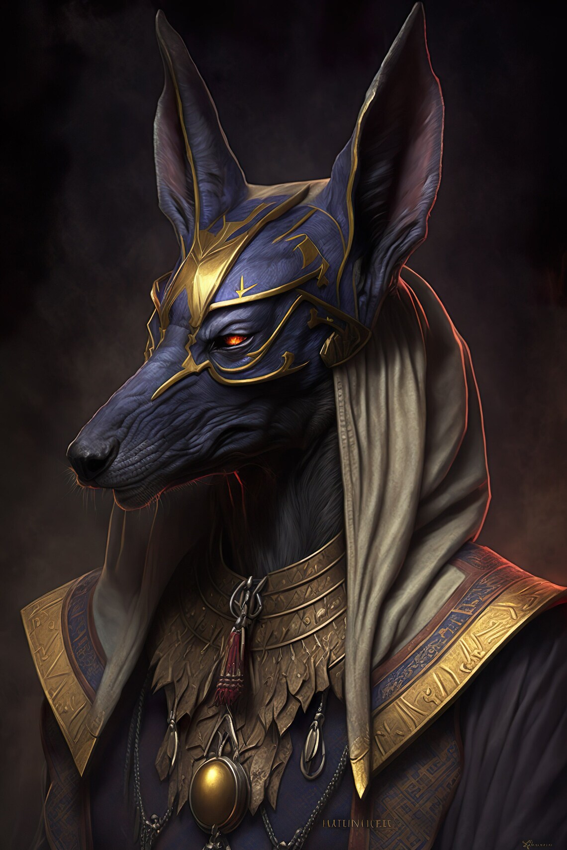 Anubis Digital Art, Egyptian God Wallpaper (4k+ Resolution) - Etsy