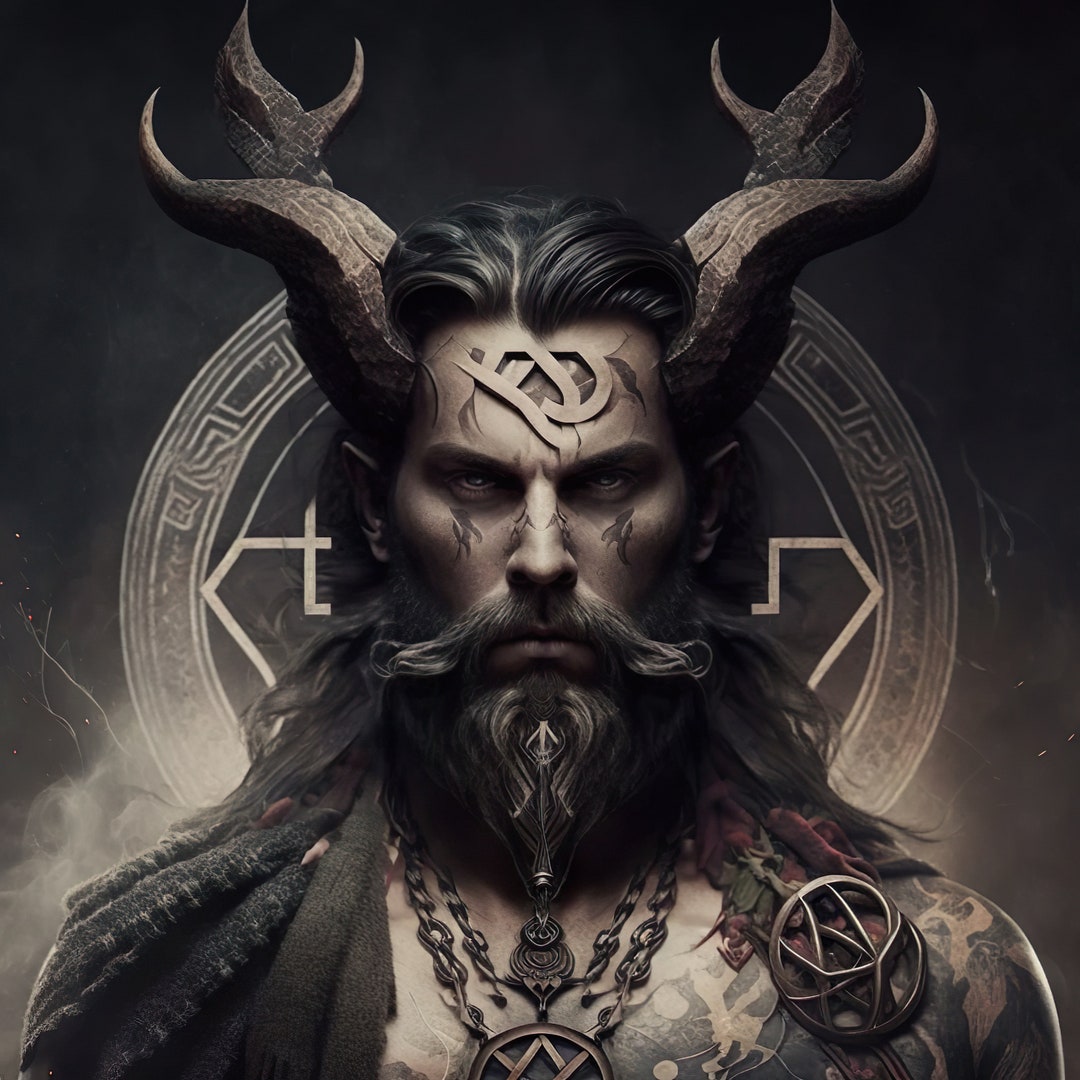 Wiccan Horned God Digital Art 4k+ - Etsy