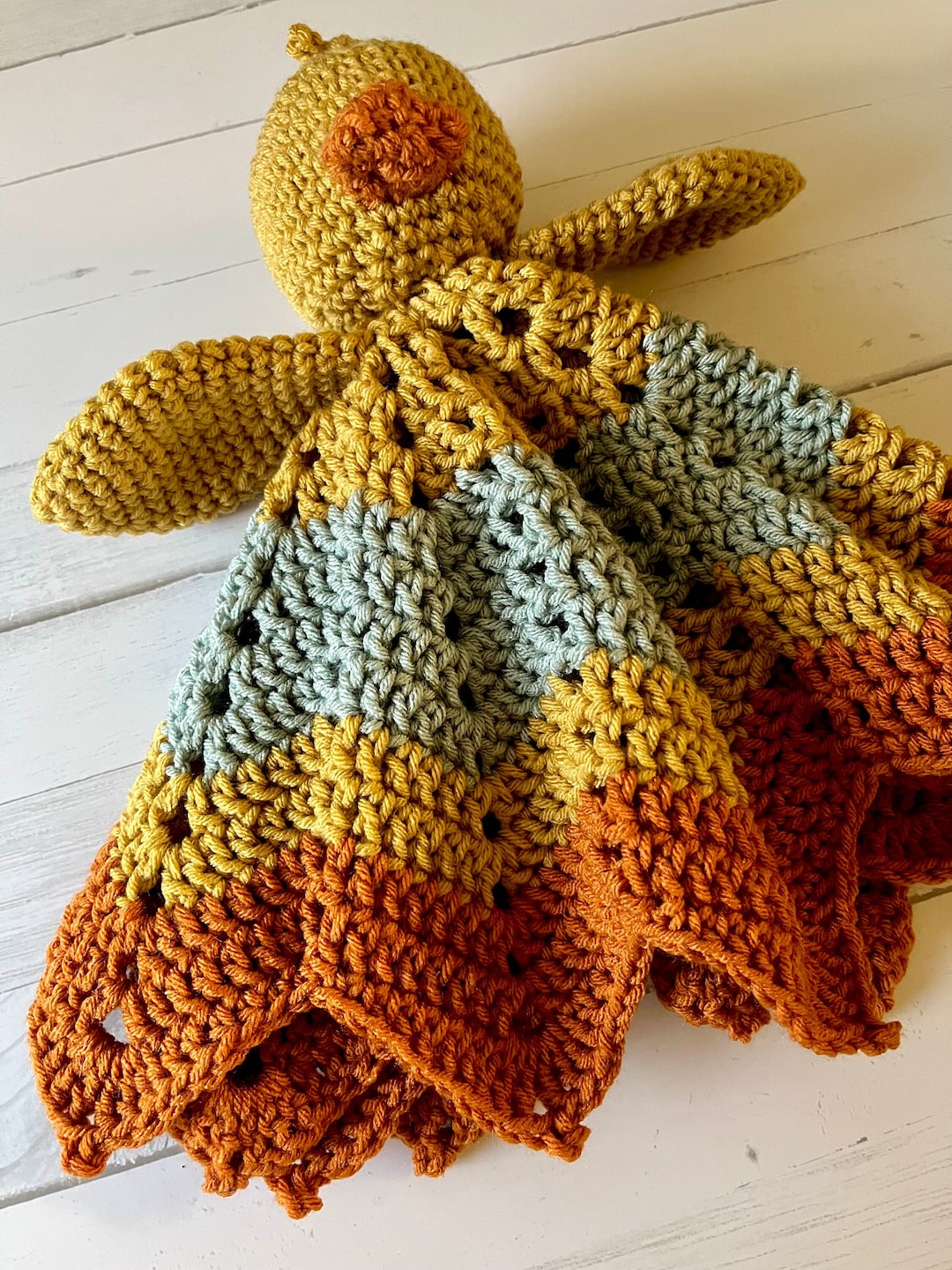 Darrel the Duck Crochet Lovey Pattern (PDF Digital Download) - Etsy