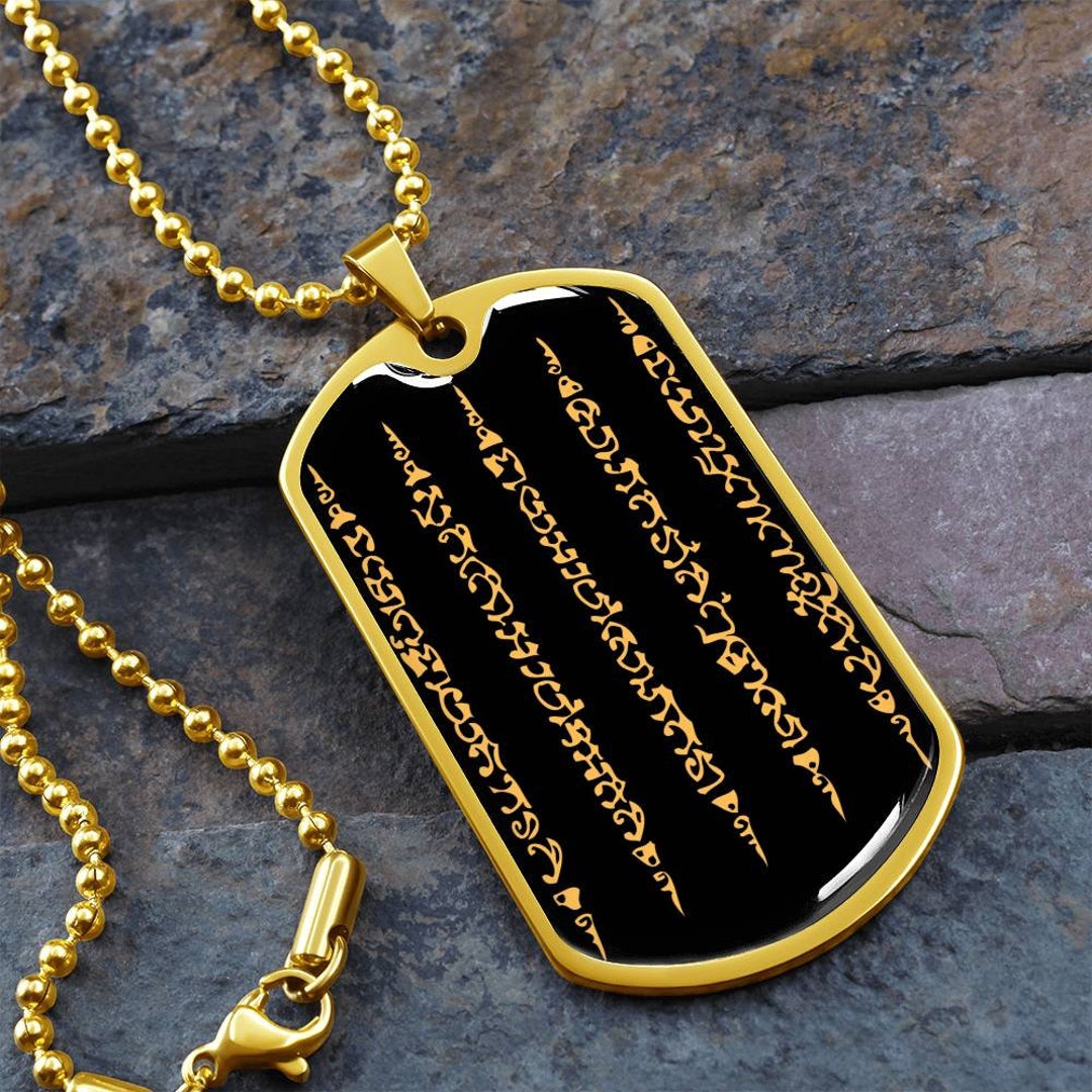 SAK YANT Necklace, Thai Tattoo, in Stainless Steel or 18K Gold Plated ...