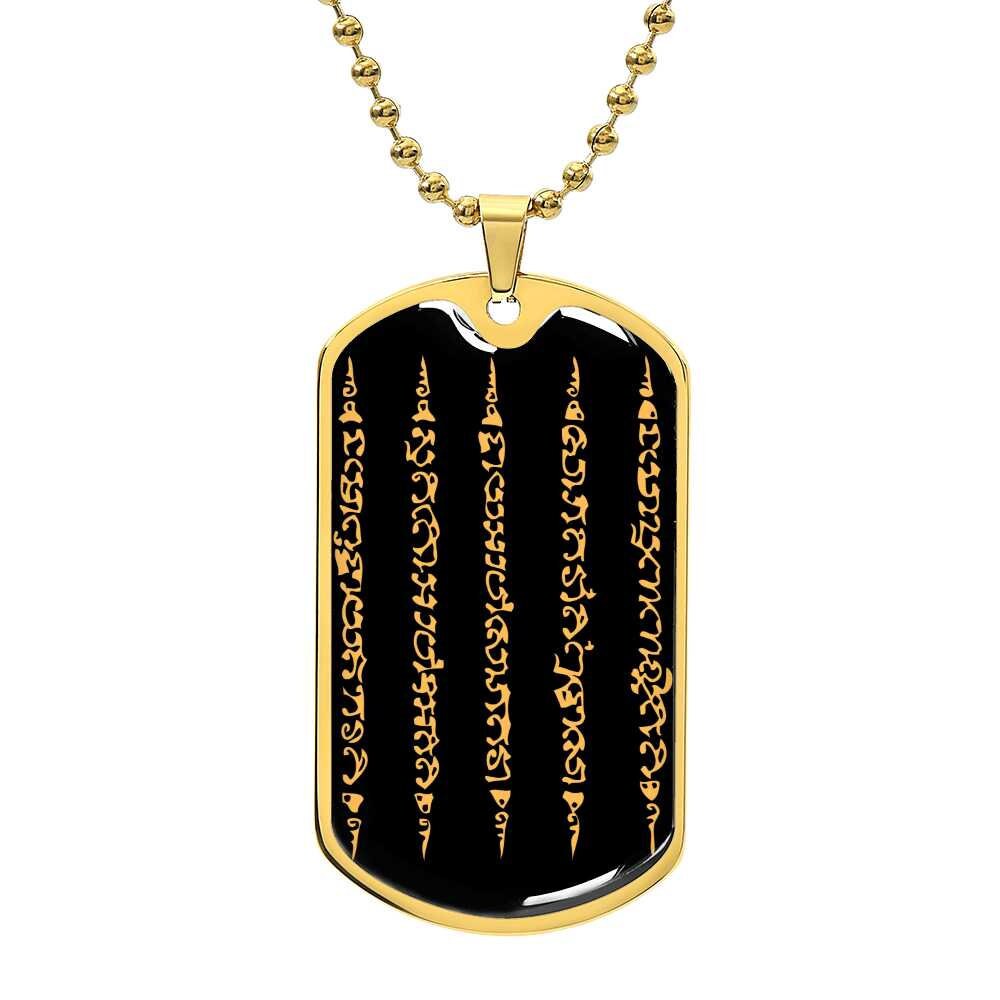 SAK YANT Necklace, Thai Tattoo, in Stainless Steel or 18K Gold Plated ...