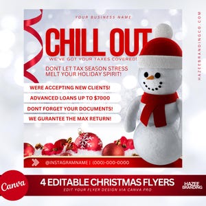 4 Christmas Tax Prep Bundle, Tax Professional, Tax Prep Flyer, Tax ...