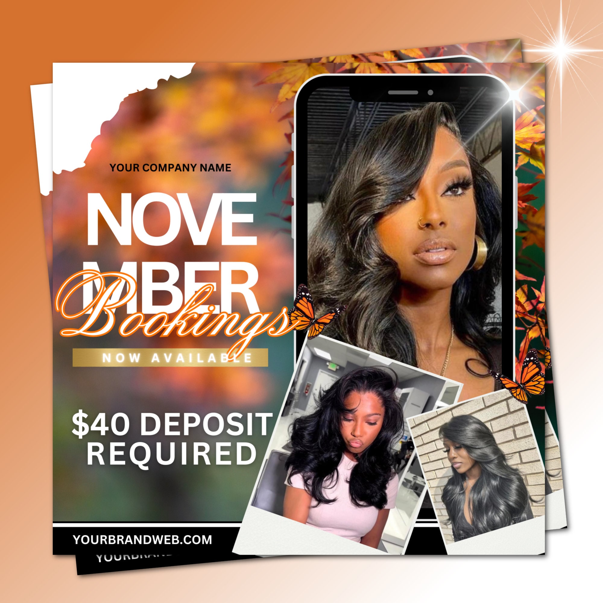 November Bookings Flyer Template, Editable Booking Flyer Template, DIY ...