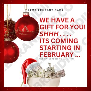 4 Christmas Tax Prep Bundle, Tax Prep, Tax Prep Flyer, Tax Flyer ...