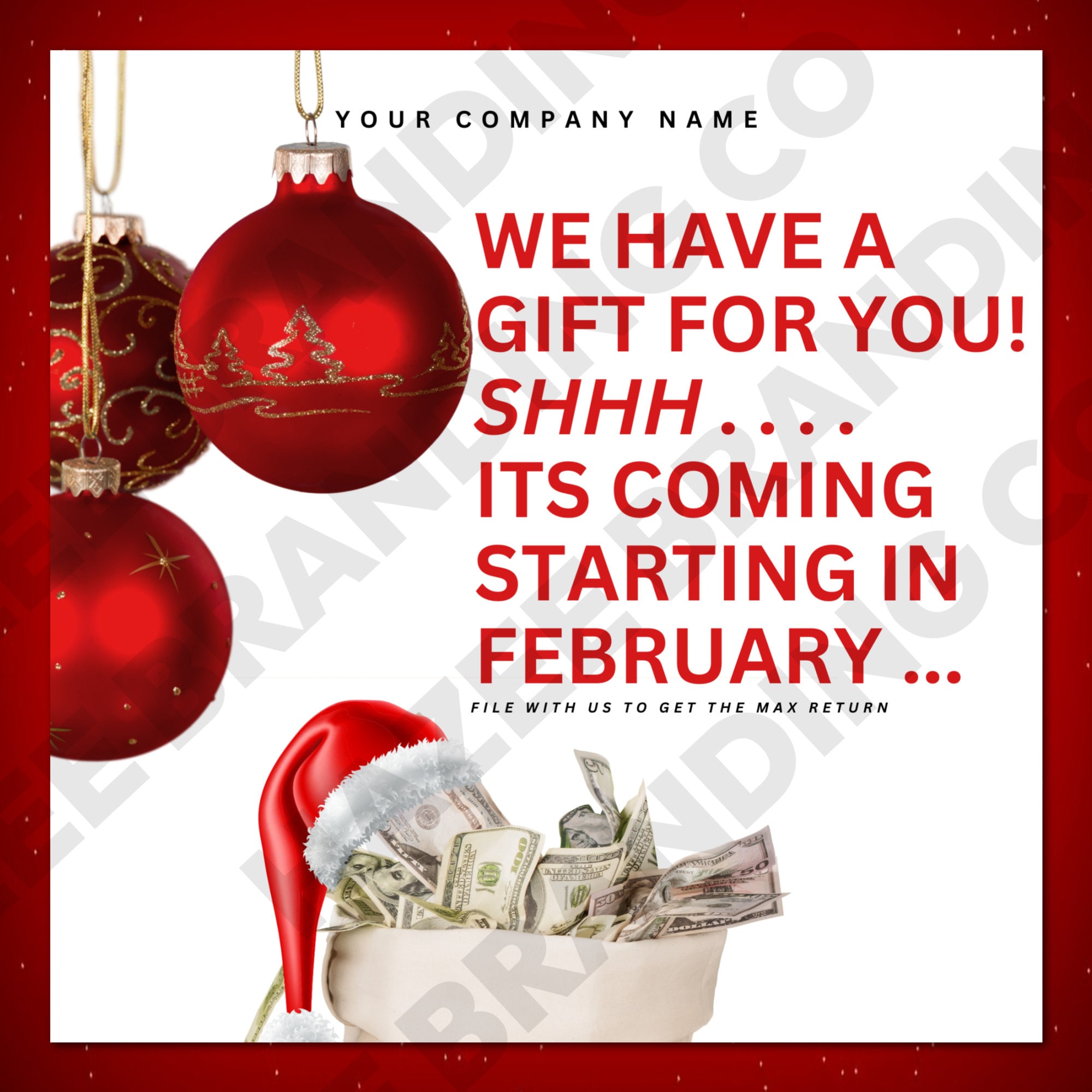 4 Christmas Tax Prep Bundle, Tax Prep, Tax Prep Flyer, Tax Flyer ...