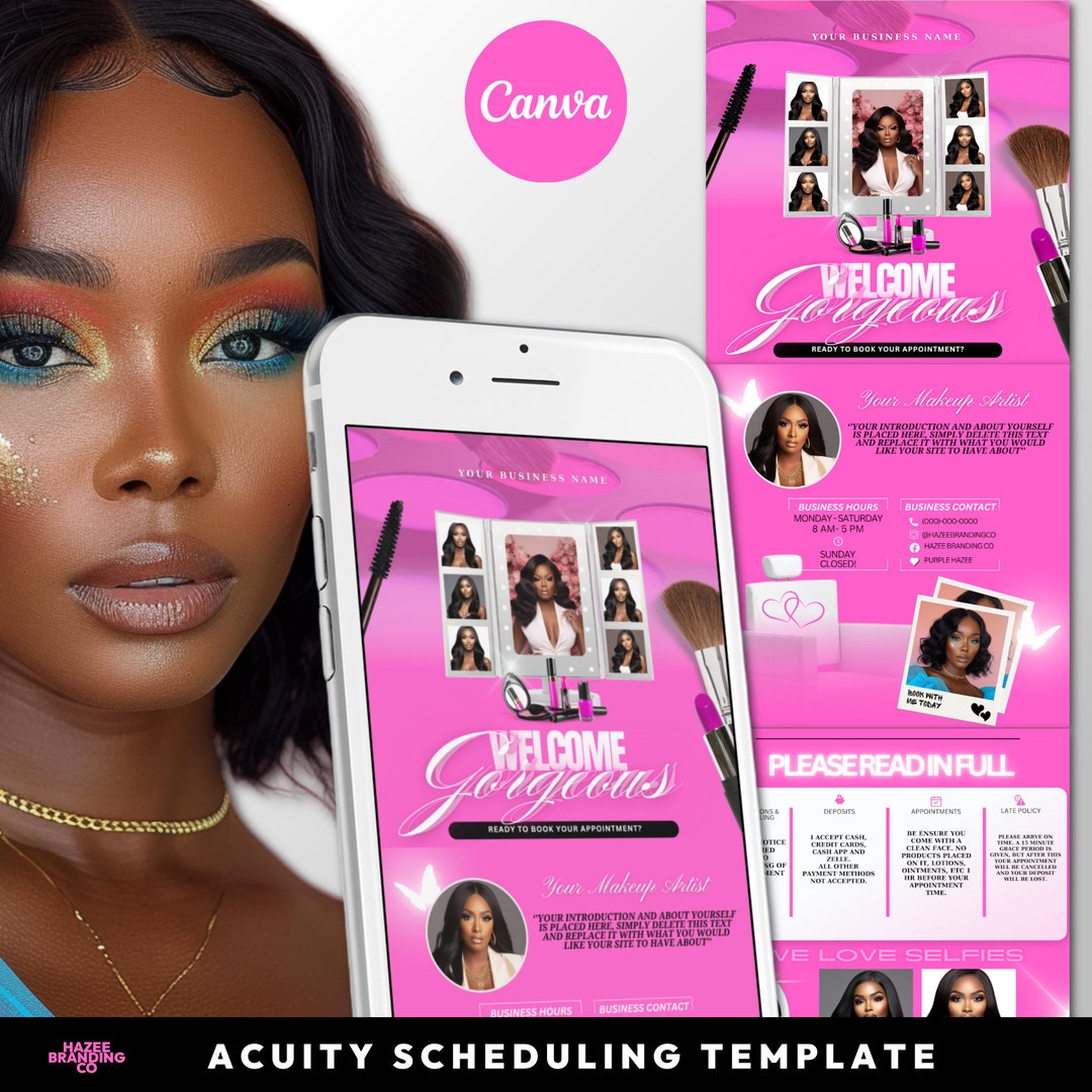 Acuity Website Template, Make up Booking Site, Acuity Booking, Acuity ...