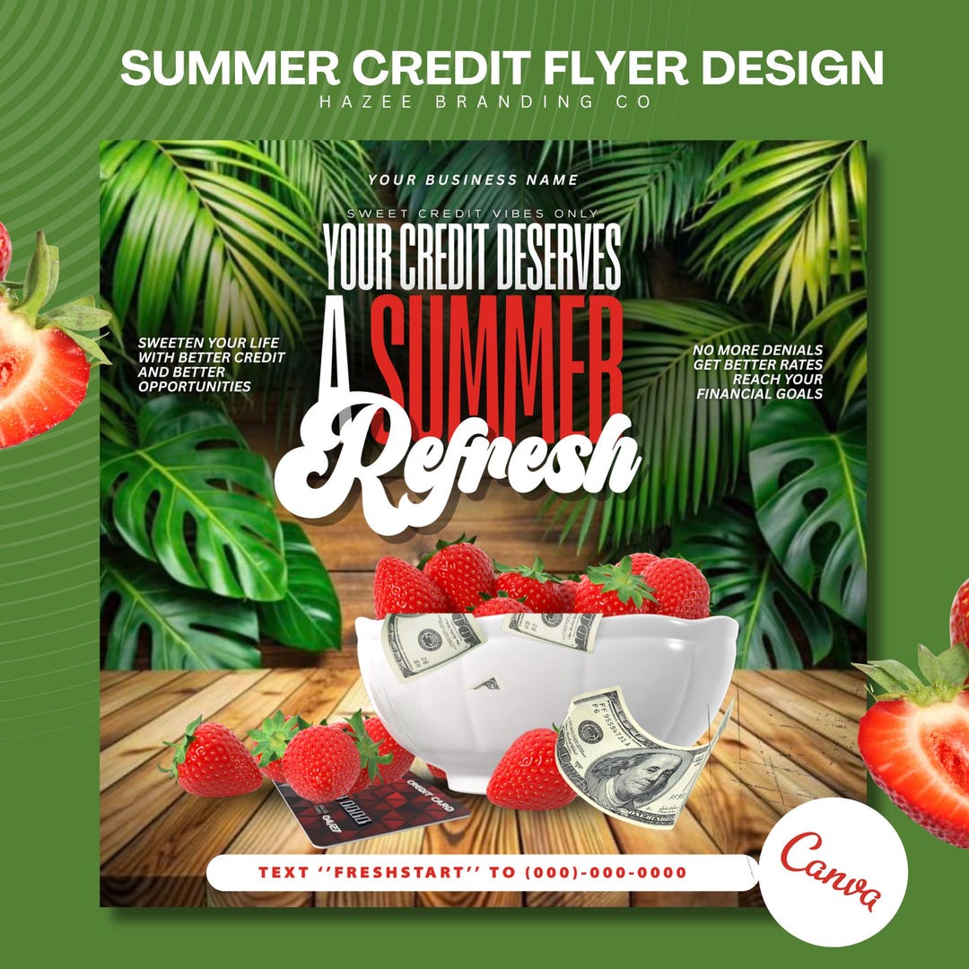 Credit Repair Template | Credit Flyer | Summer Credit Repair | Credit ...