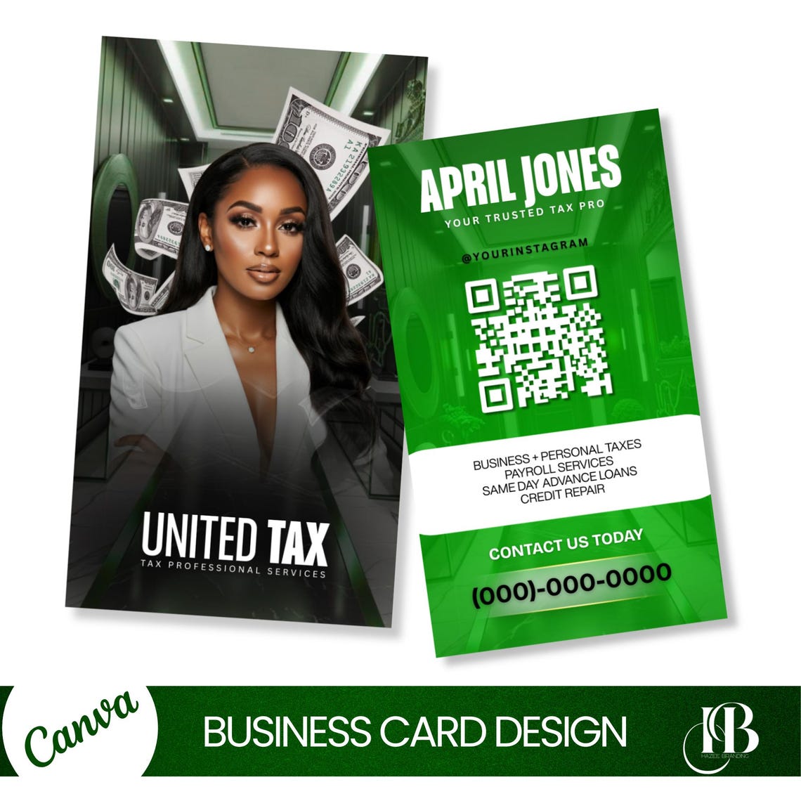 Tax Professional Card, Business Card, Tax Refund, Premade Card, Taxes ...