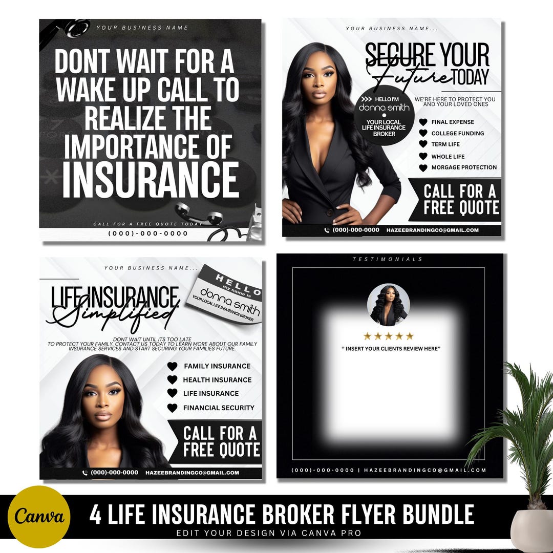 Insurance Broker Flyer Template, Life Insurance, Mortgage Agent ...