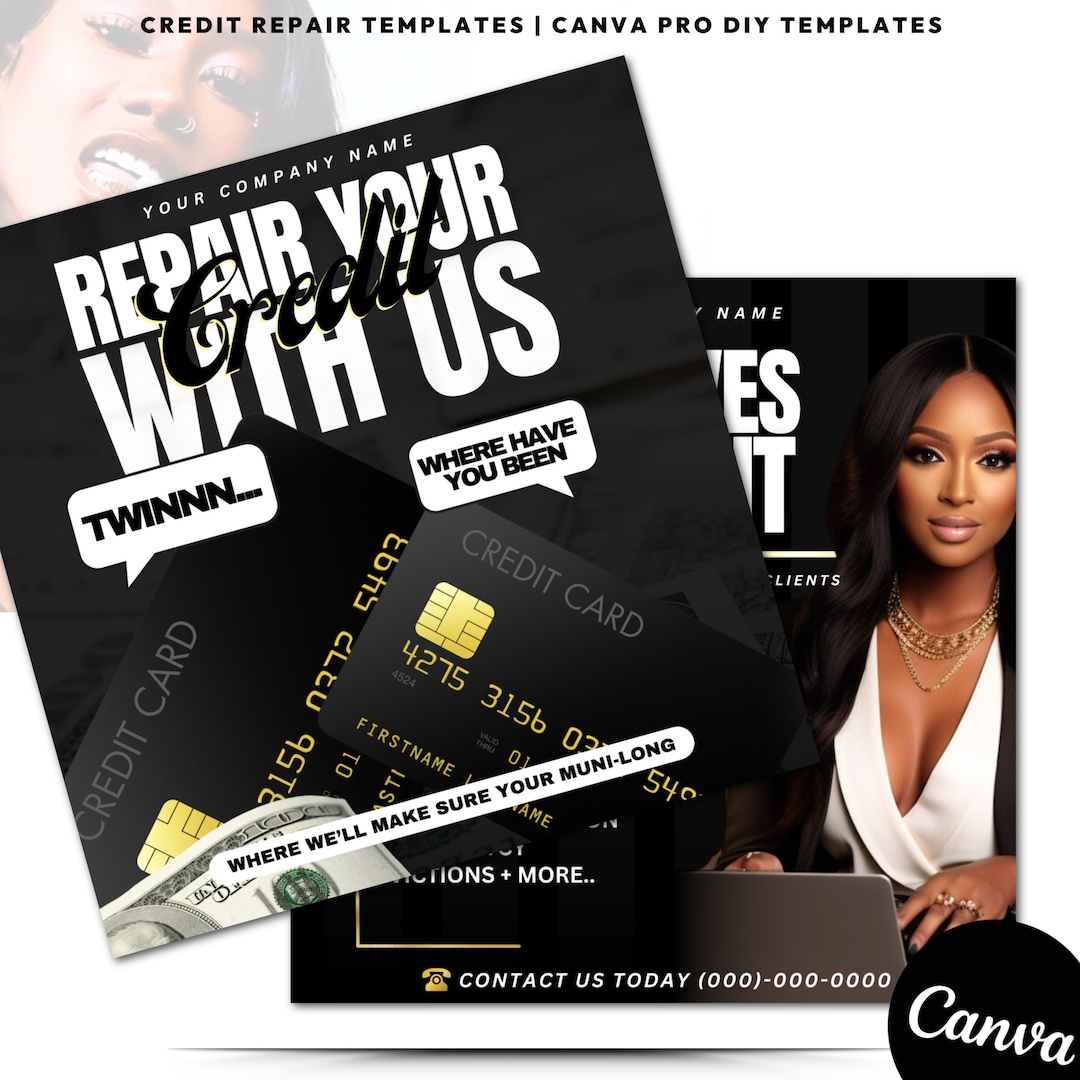 Credit Repair Flyer, Credit Restoration Templates, DIY Social Media ...