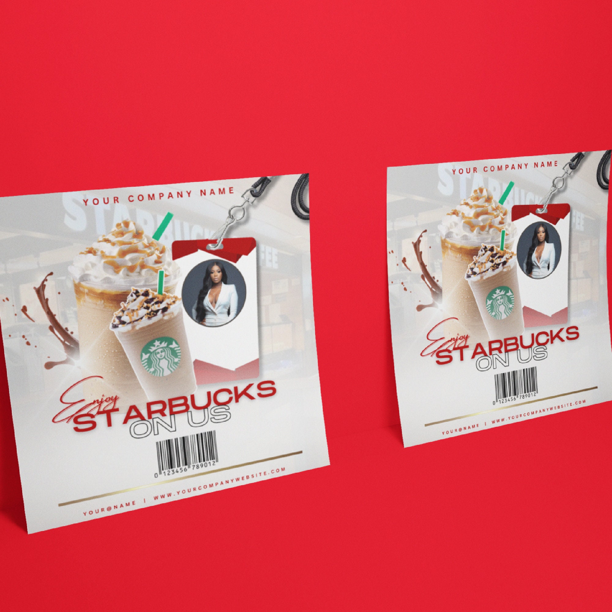 Starbucks Flyer, Coffee Treat Flyer, DIY Flyer Template Design, Starbucks Giveaway Flyer, Coffee ...