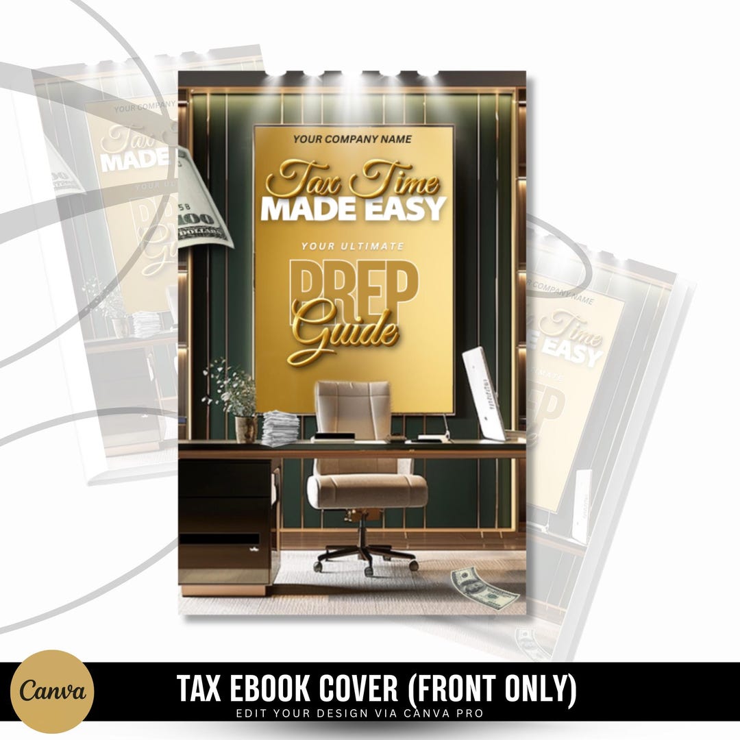 Tax Prep Editable E-book Template, Taxes Training Manual E-book Cover ...
