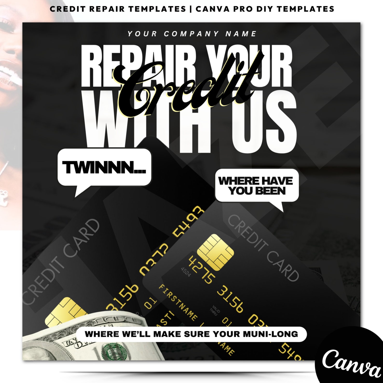 Credit Repair Flyer, Credit Restoration Templates, DIY Social Media ...