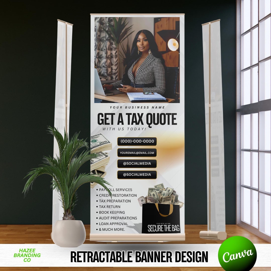 DIY Tax Season Retractable Banner, Tax Services Retractable Banner, Tax ...