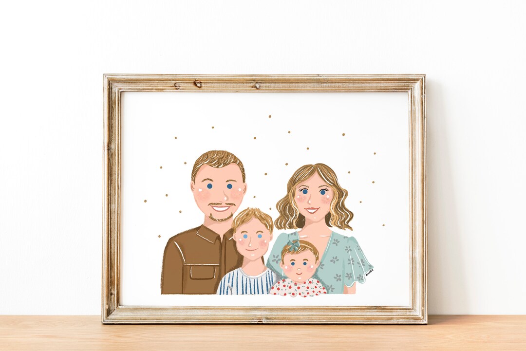 DRAW MY FAMILY, Illustrated Portrait, Commission Drawing, Digital ...