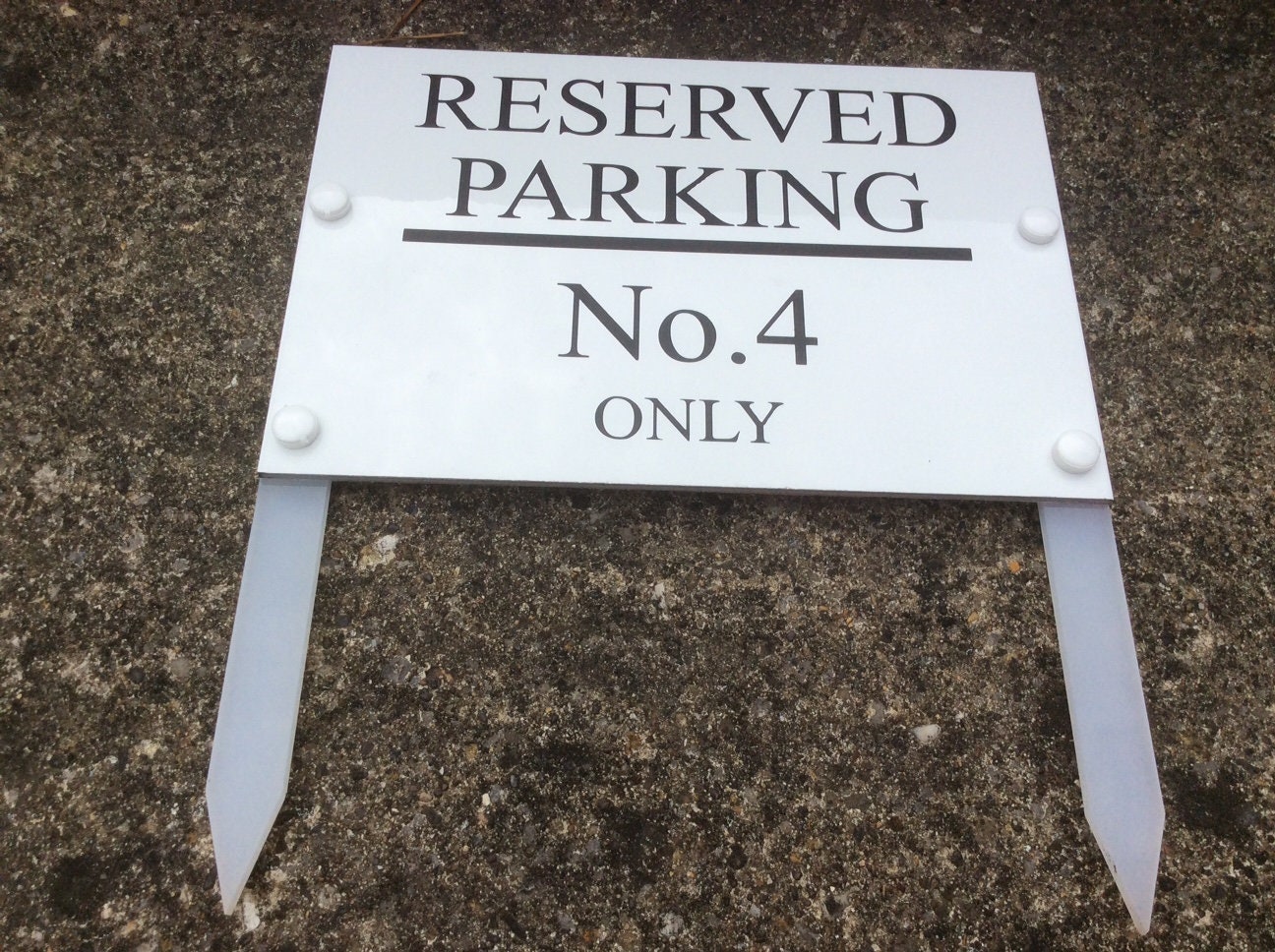 Personalised Private / Reserved No Parking Metal Sign With Spikes ...