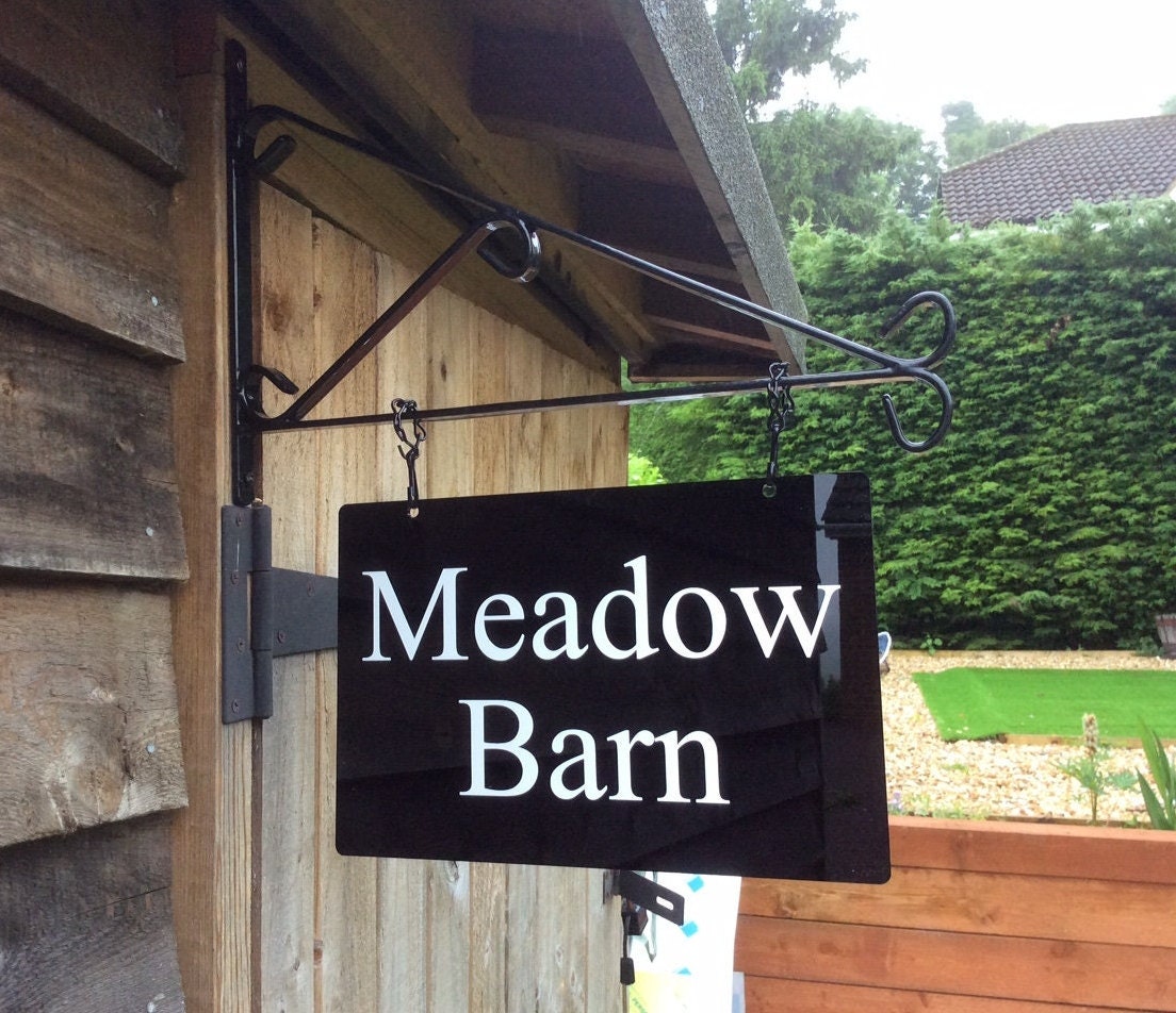 REFLECTIVE Personalised / CUSTOM HANGING House Sign Double | Etsy