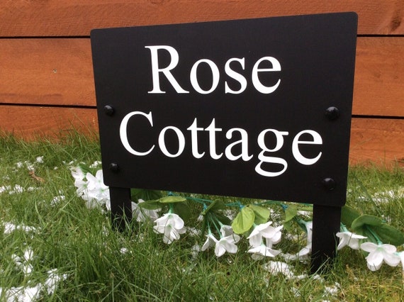 REFLECTIVE PERSONALISED / Custom House Name Sign / Posts / | Etsy