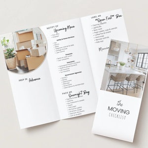 Moving Checklist Brochure - Real Estate Moving Checklist, Realtor ...