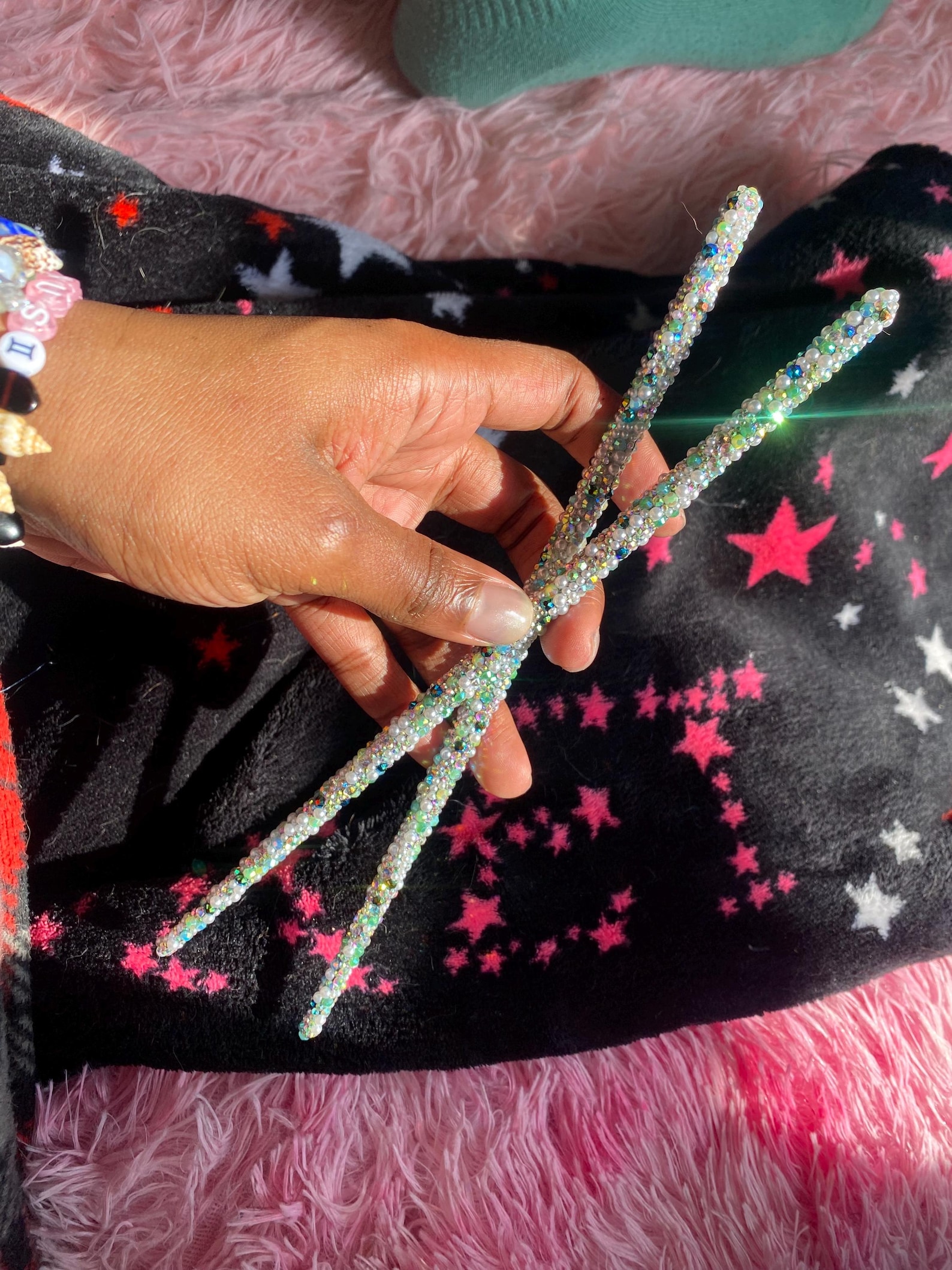 Starcrown Bedazzled Chopsticks • Hair Sticks • Bedazzle Art • Hair ...