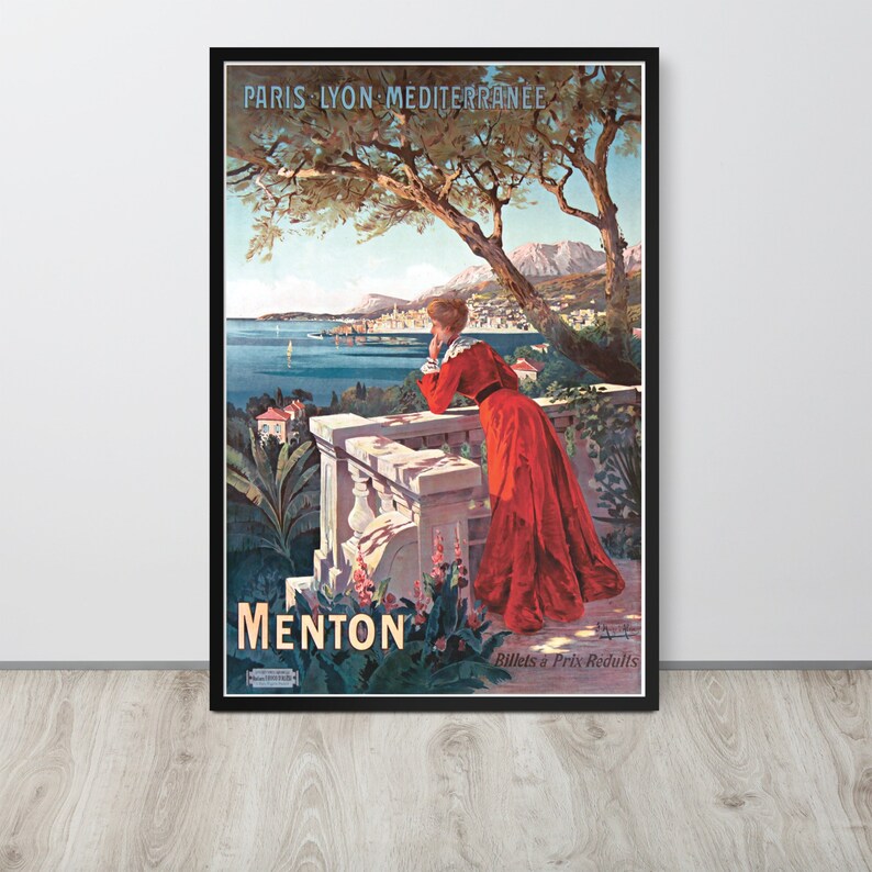 Menton Vintage Travel Advertising Poster - Etsy