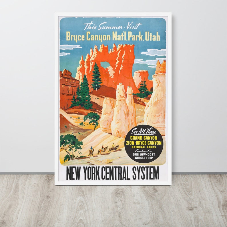 Bryce Canyon National Park, Utah 1930s Vintage Travel Poster - Etsy