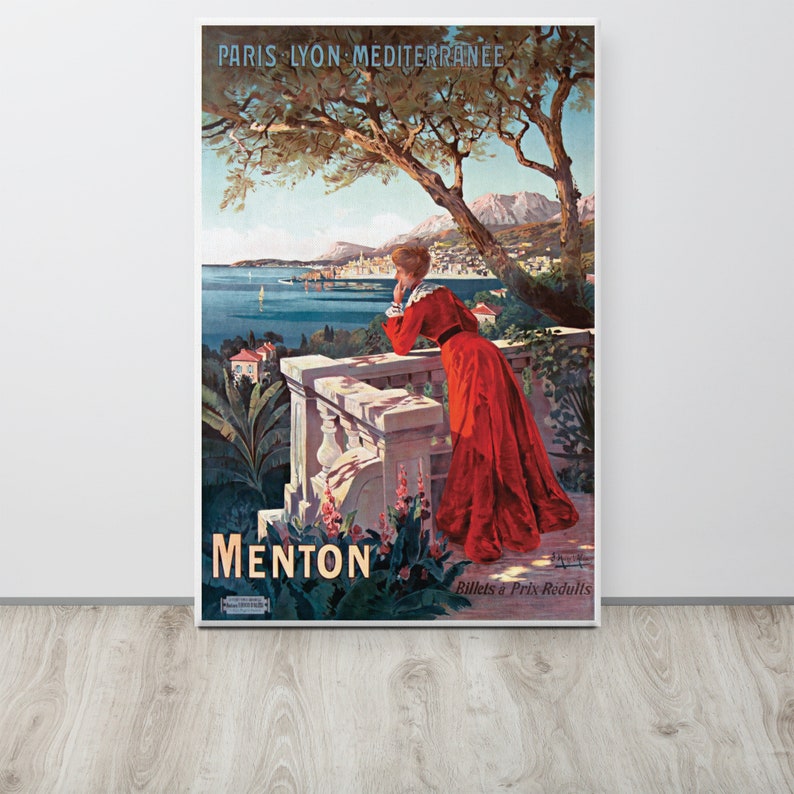 Menton Vintage Travel Advertising Poster - Etsy