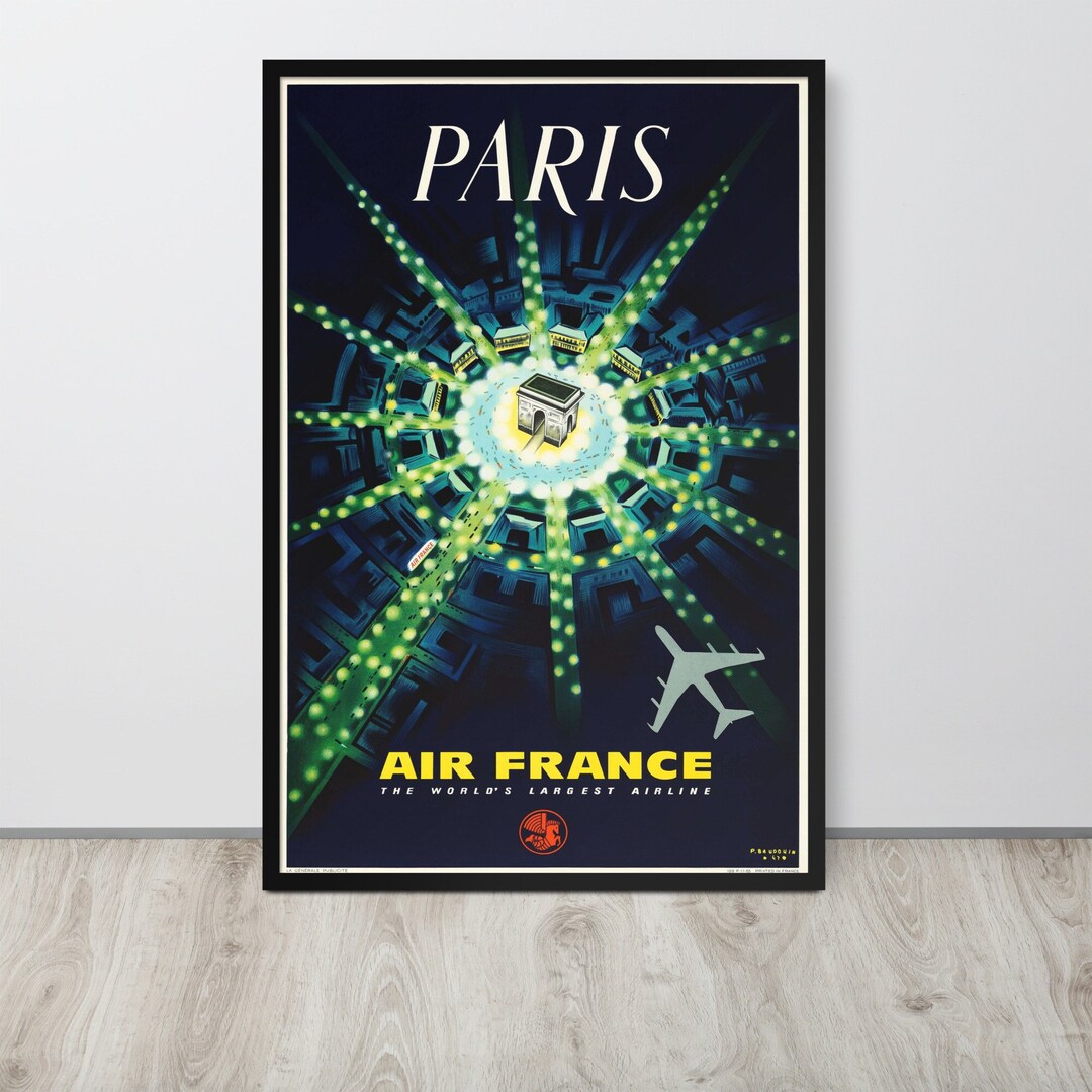 Paris Vintage Travel Advertising Poster - Etsy