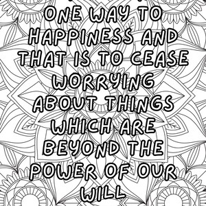 25 Printable Coloring Pages of Motivational Quotes on a Mandala Design ...