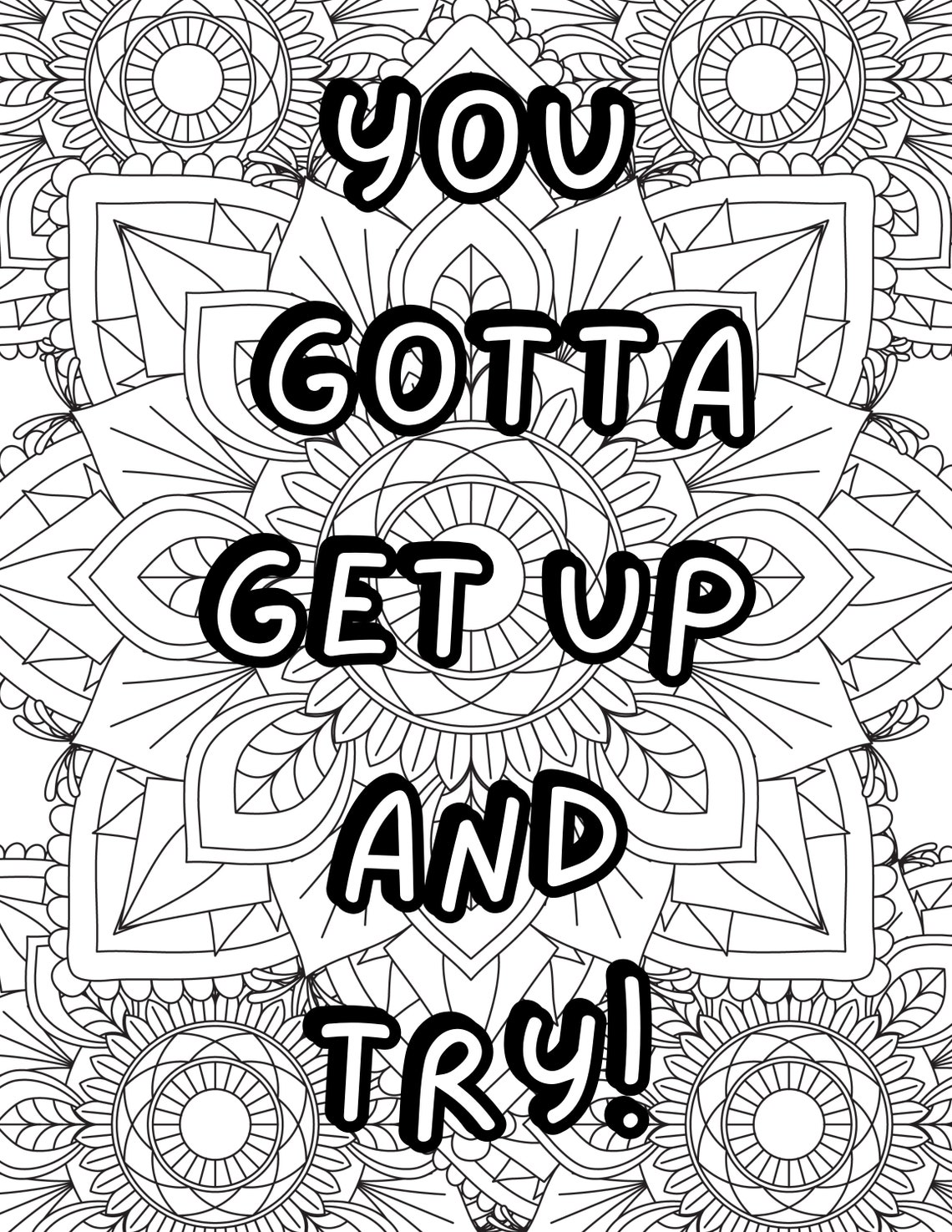 25 Pages Printable Motivational and Inspirational Quotes on Mandala ...