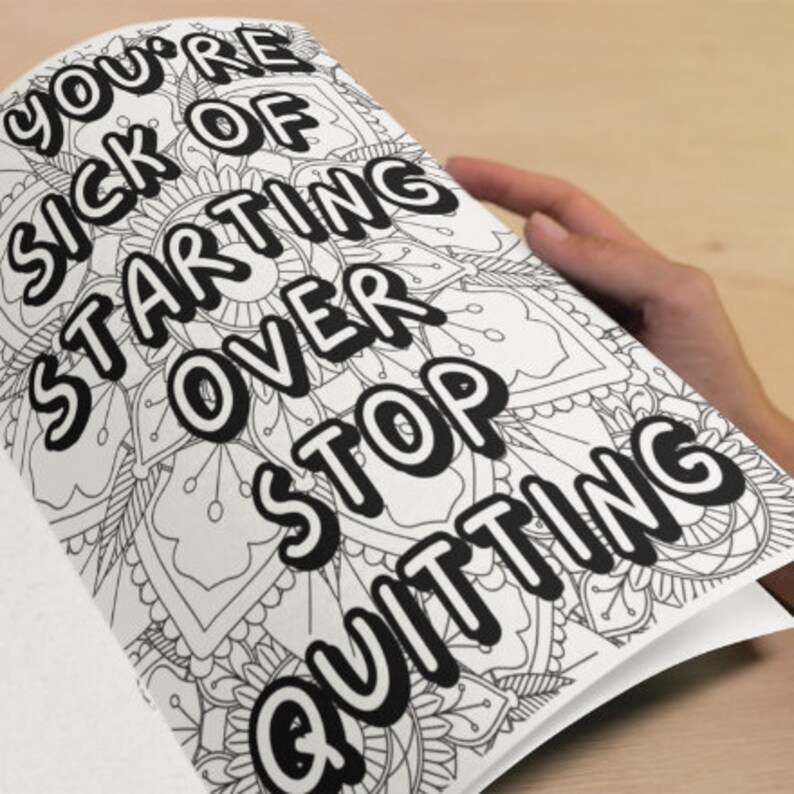 25 Printable Coloring Pages of Motivational Quotes on a Mandala Design ...