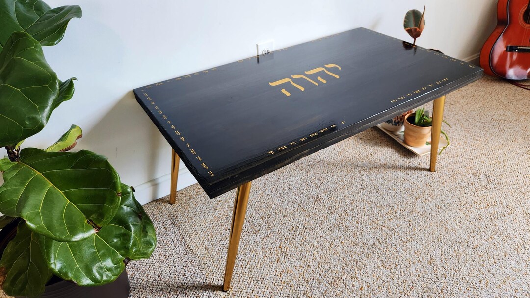 Jewish Altar Table With YHVH and the 72 Divine Names of Hashem – Sacred ...