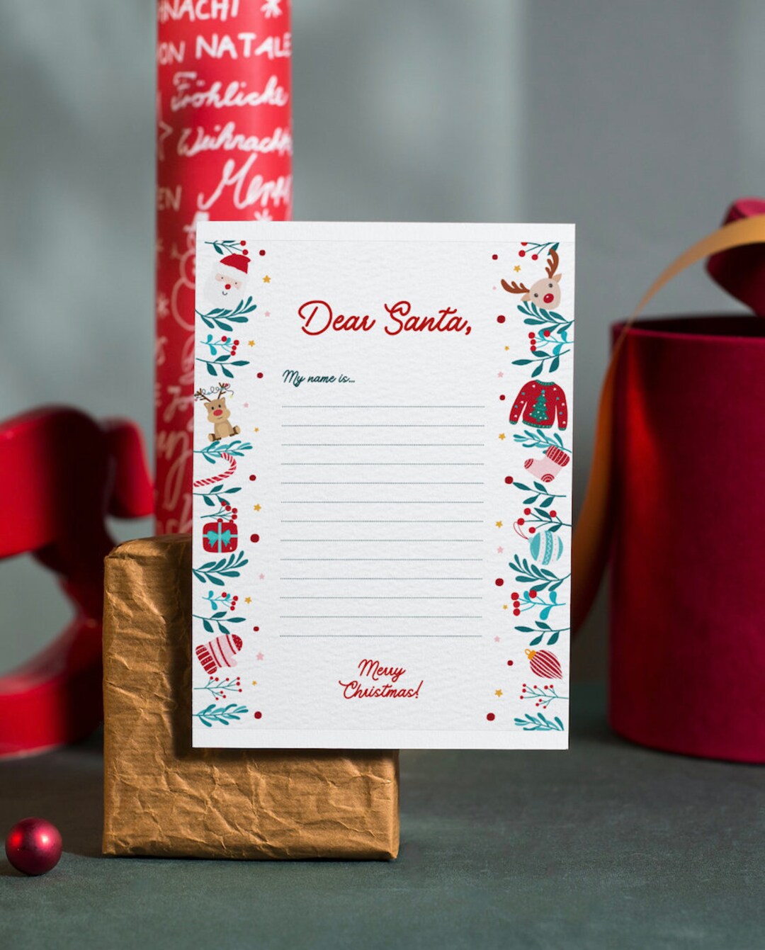 Letter to Santa Digital Download - Etsy