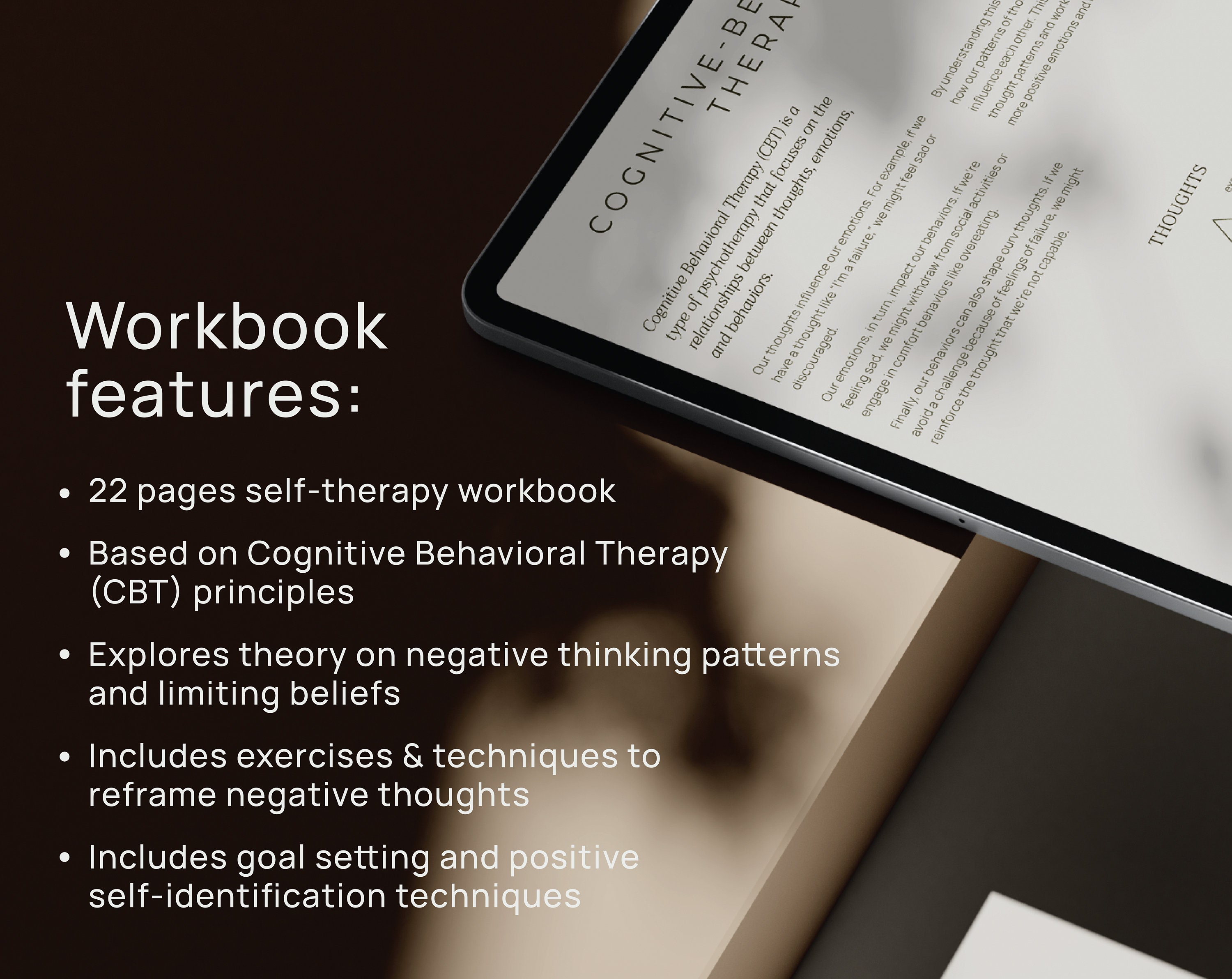 Self-therapy Workbook 22 Pages / Based on Cognitive - Etsy