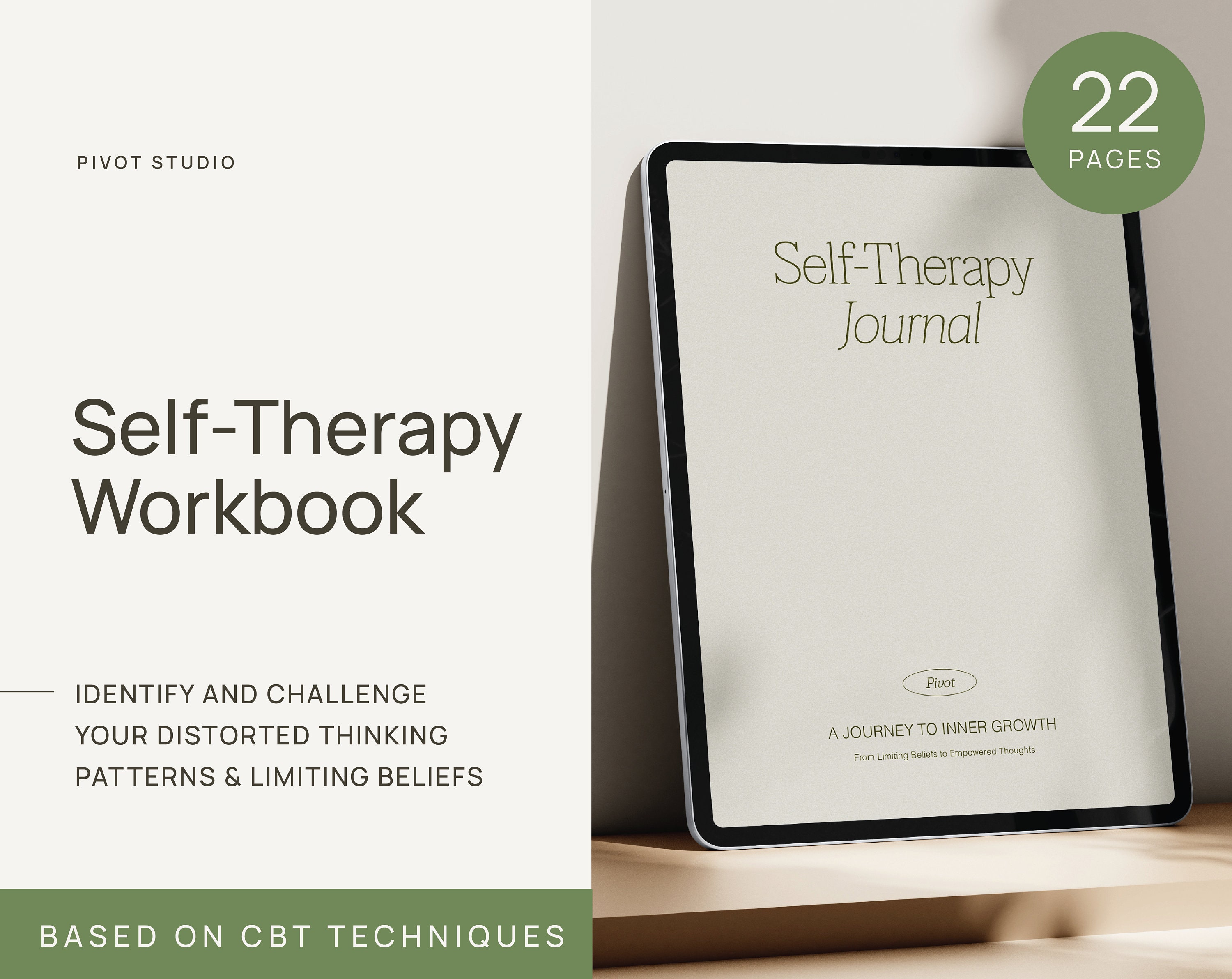 Self-therapy Workbook 22 Pages / Based on Cognitive - Etsy