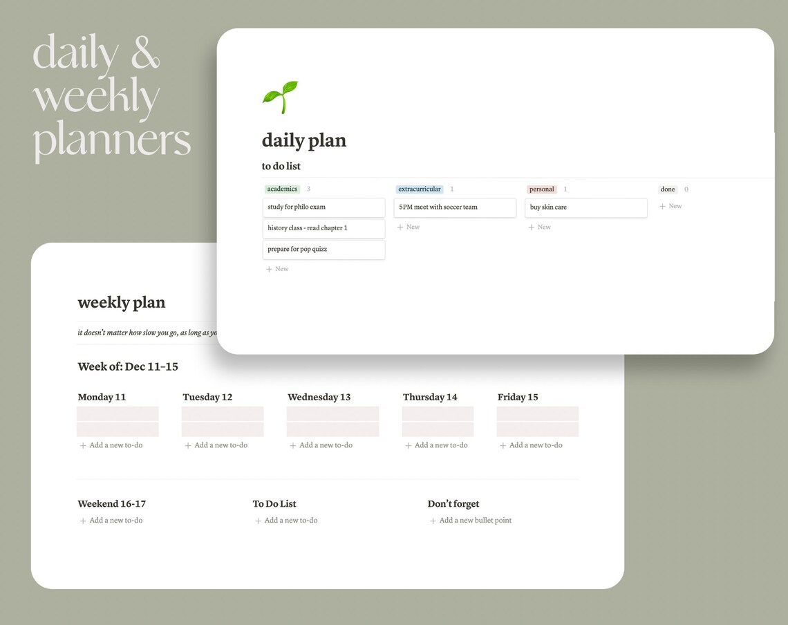 The All-in-one Student Notion Template Customizable Light - Etsy