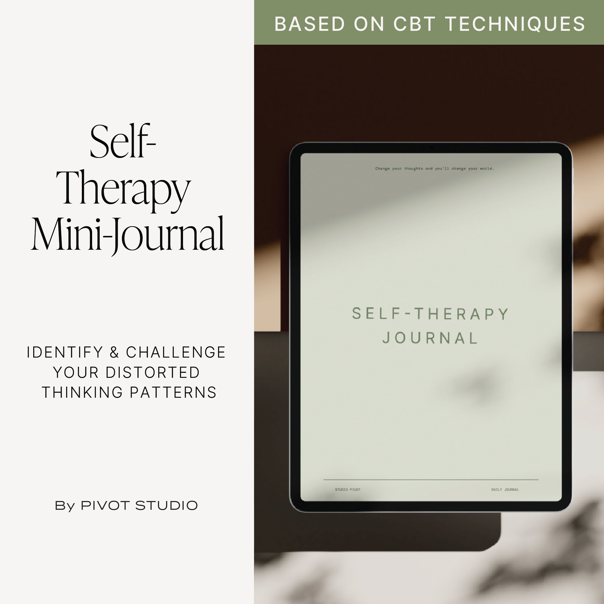 Self-therapy Mini-journal (cognitive Behavioral Therapy) / Digital ...