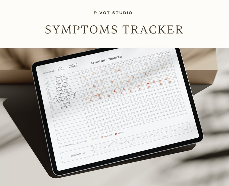 Monthly Symptom Tracker (printable & Digital) / Track Monthly Symptom ...