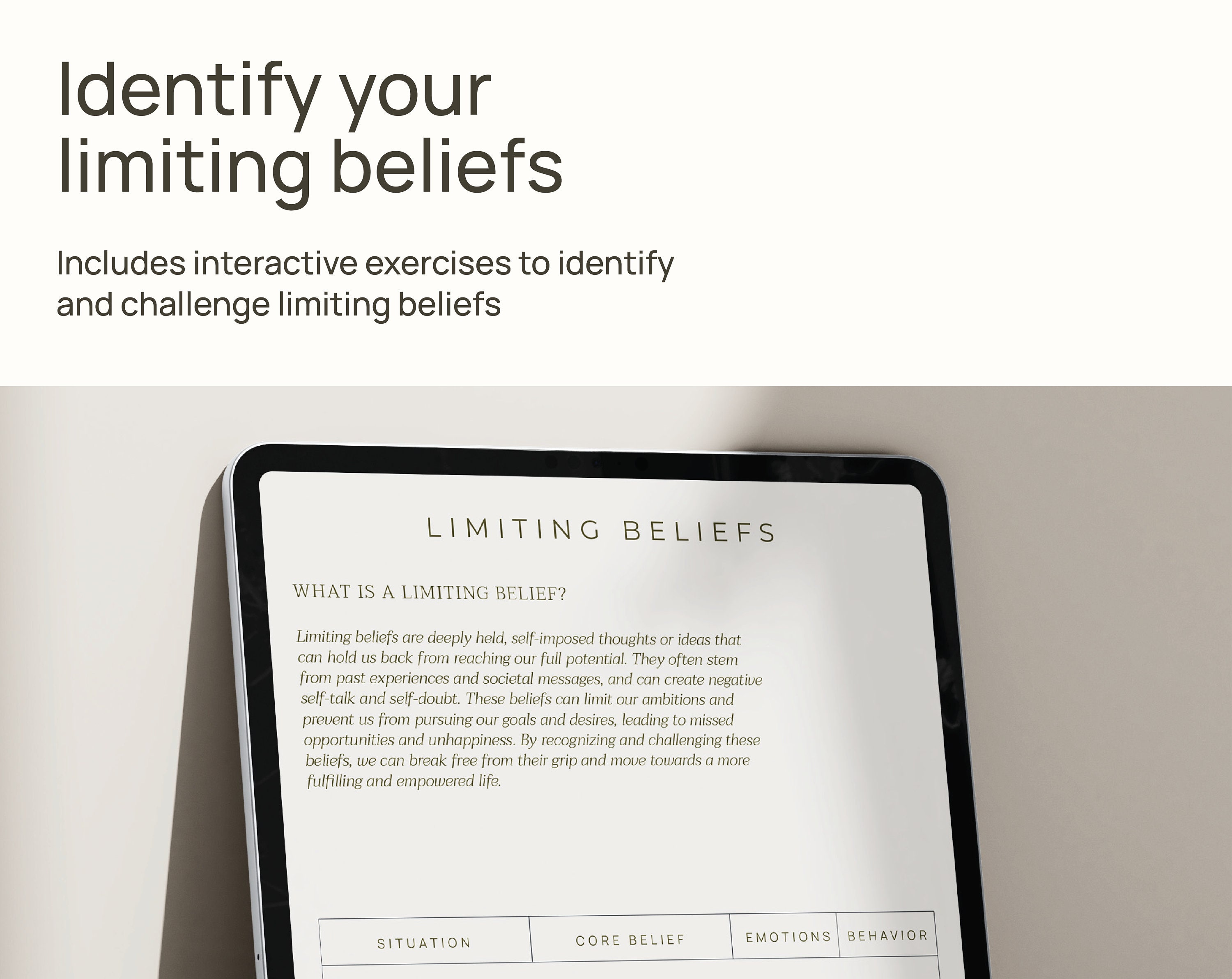 Self-therapy Workbook 22 Pages / Based on Cognitive - Etsy