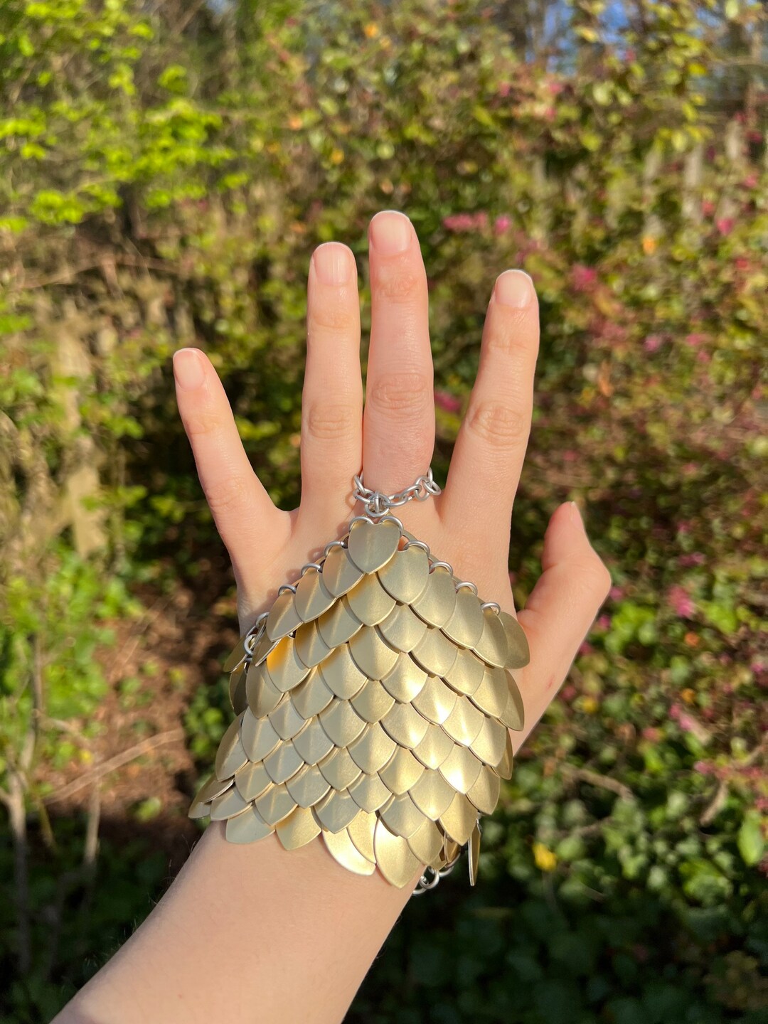 Gold Scale Mail Gauntlet Gloves - Etsy