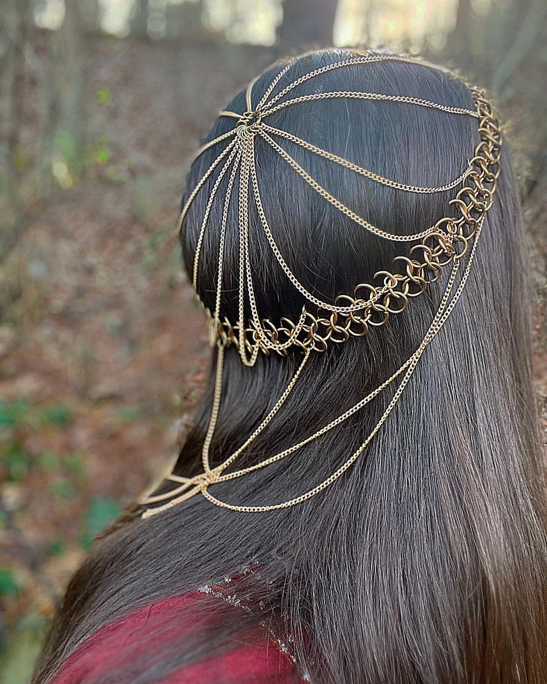 Bronze Chainmail Headpiece - Etsy