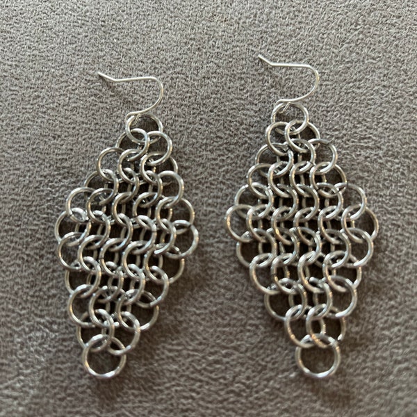 Chainmail Earrings - Etsy