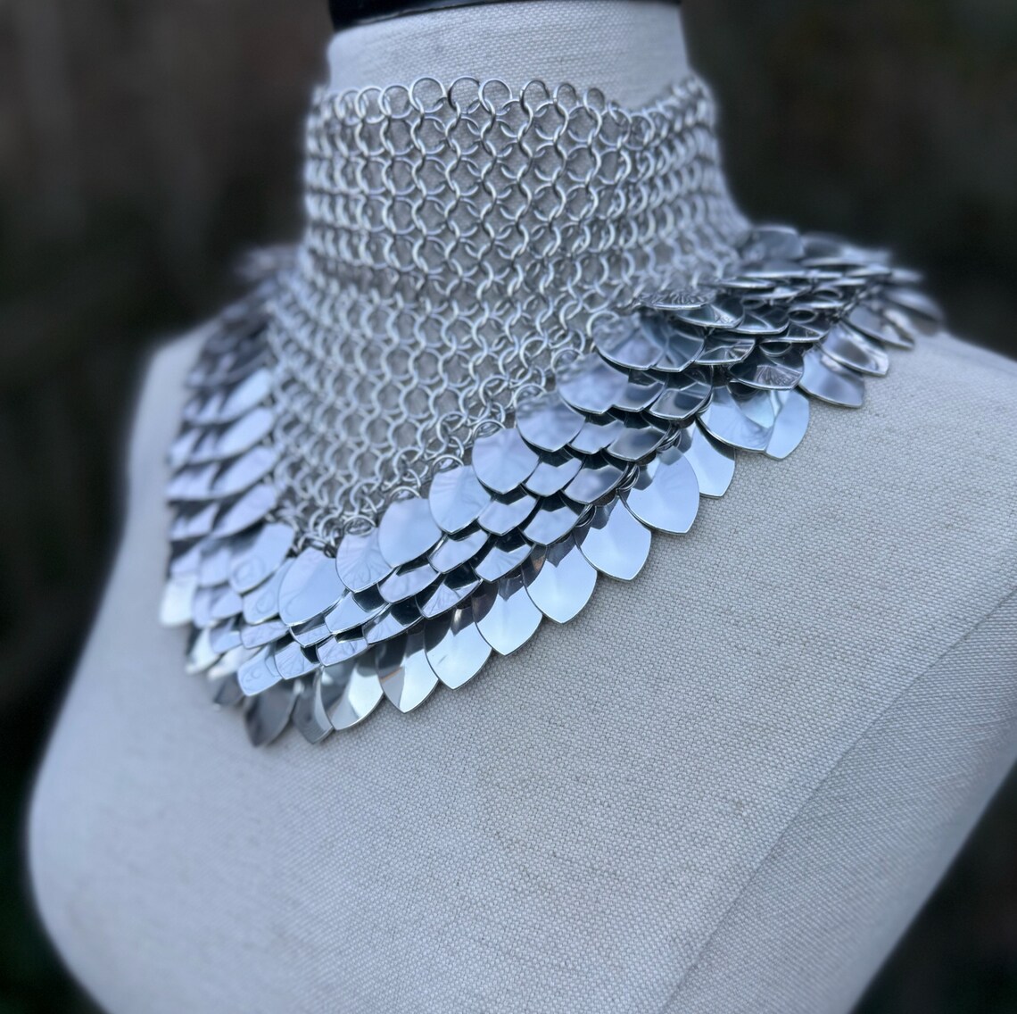 Scalemail Chainmail Gorget Collar - Etsy