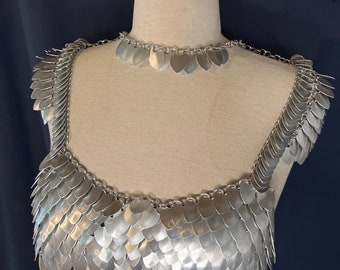 Scalemail Bra - Armor - Scale Mail Top - Bellydance Top - Scale Mail ...