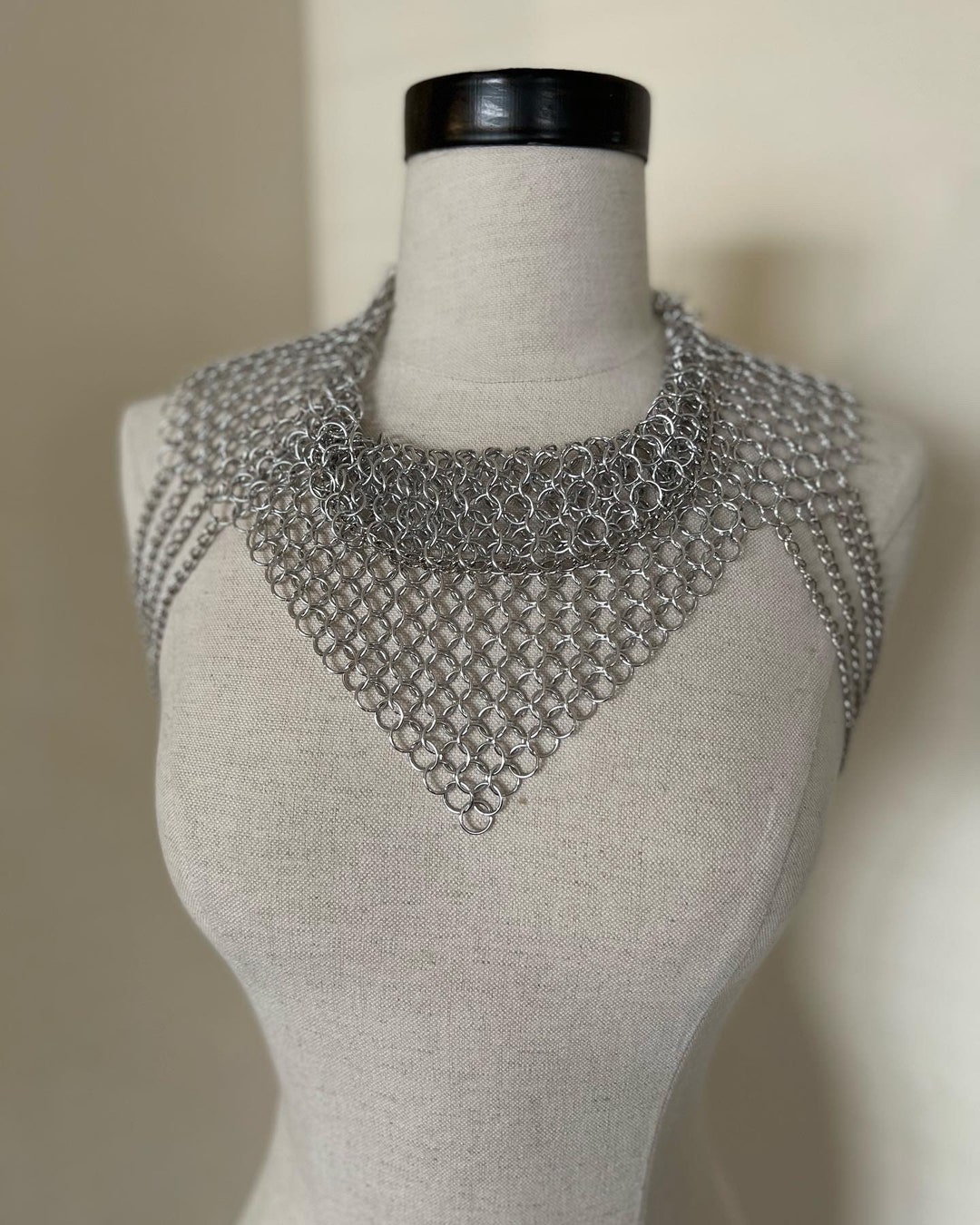 Cowl Neck Chainmail Shoulder Piece - Etsy