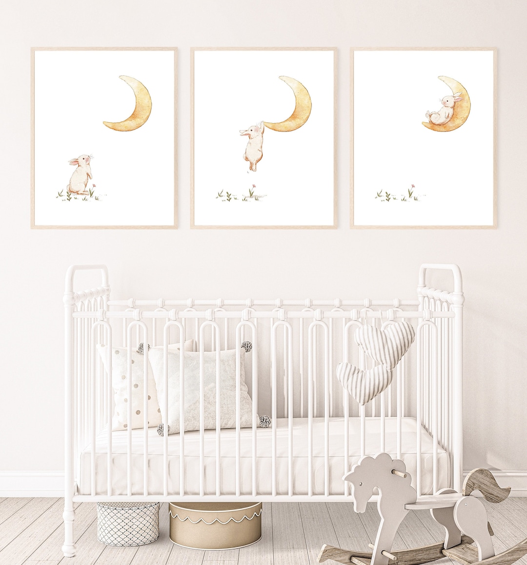 Bunny Print, Watercolor Bunny, Bunny Nursery Wall Art, Set of 3 , Bunny ...