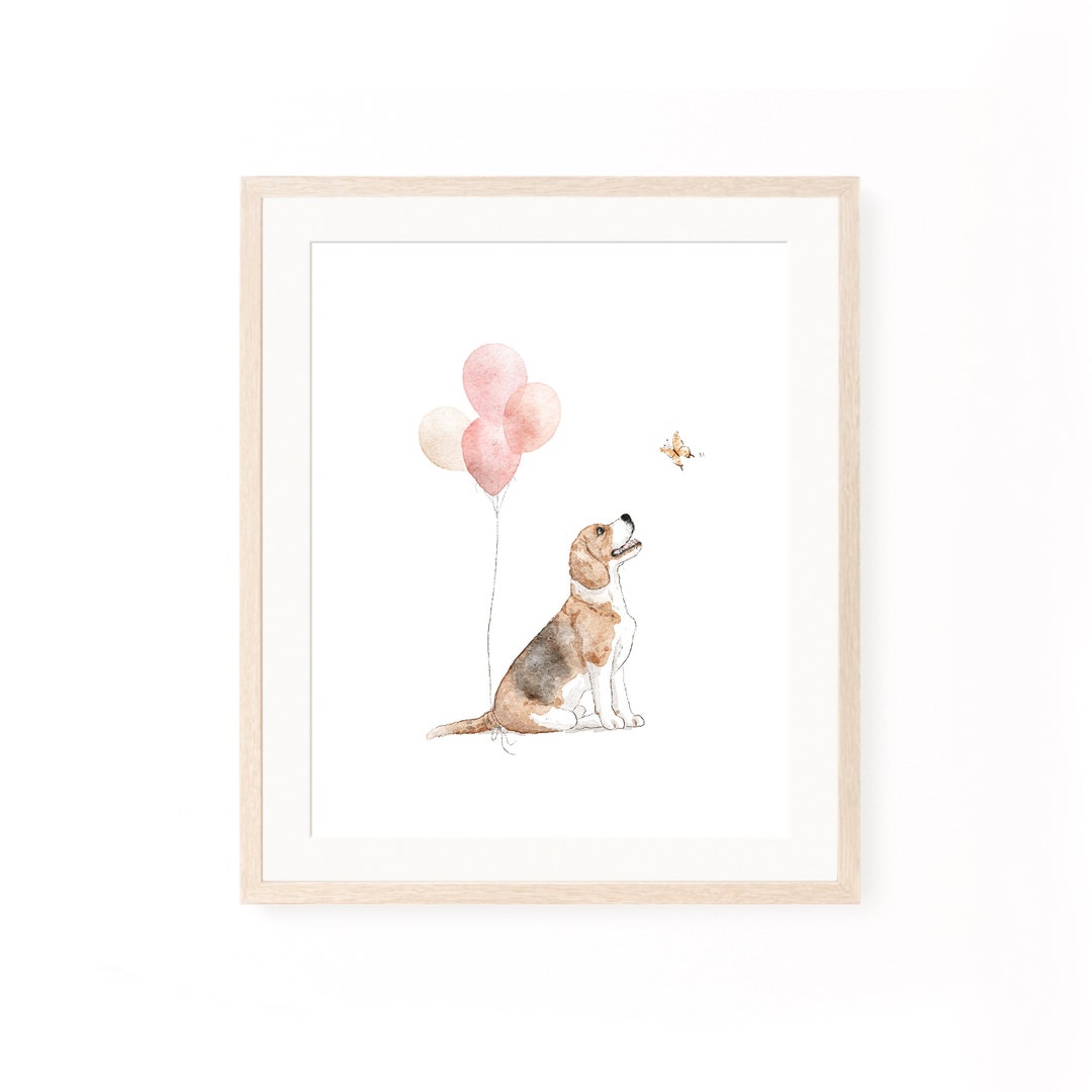 Beagle Print, Puppy Wall Art, Dog Wall Decor, Kid Room Wall Art ...